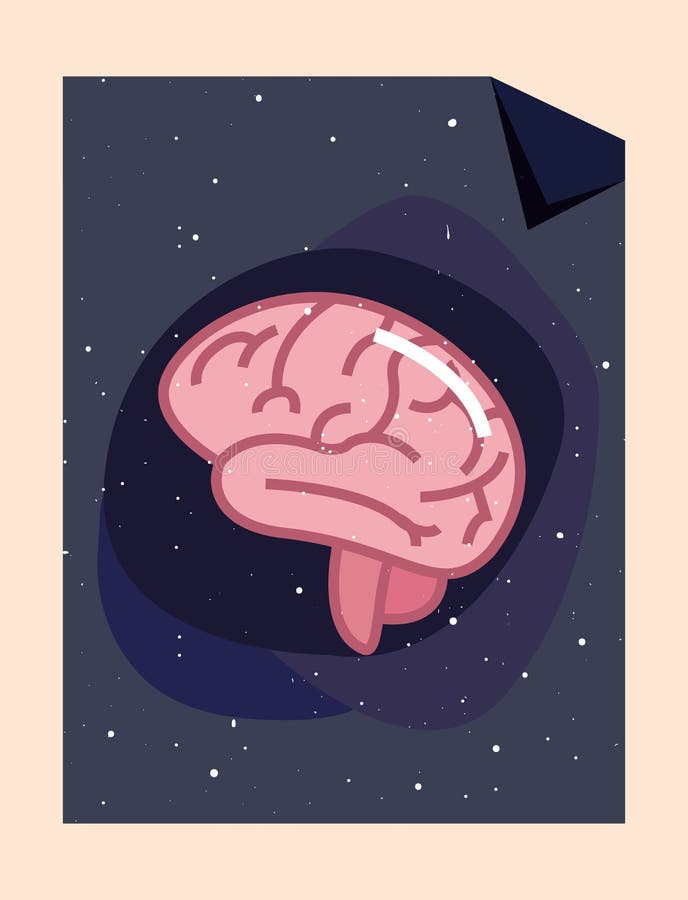 Human brain organ stock vector. Illustration of human - 141974980