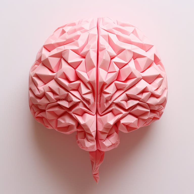 Human Brain Origami stock illustration. Illustration of mental - 294034550