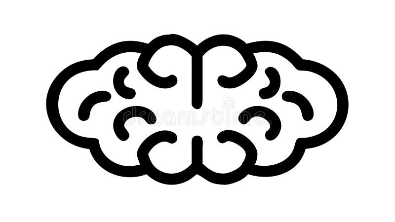 Human Brain Outline, Intelligence, Thought and Cognitive Function ...
