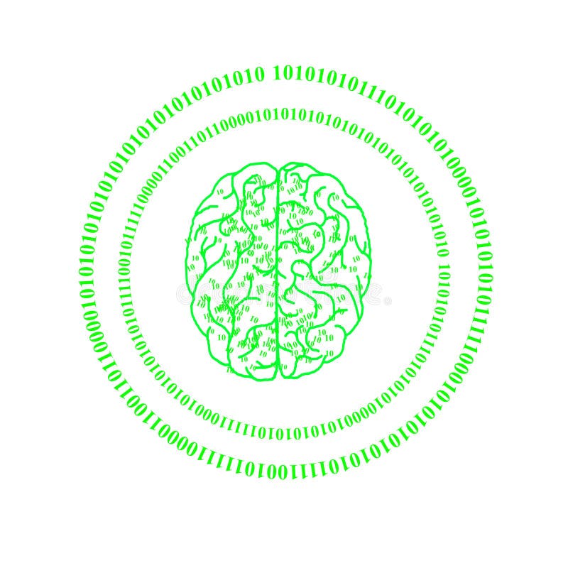 Human Brain and Internet Technology Stock Illustration - Illustration ...