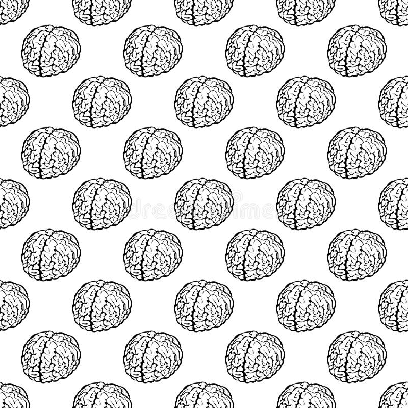 Human Brain Pattern Seamless Stock Vector - Illustration of graphic ...