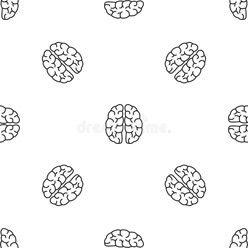 Human Brain Power Pattern Seamless Vector Stock Vector - Illustration ...