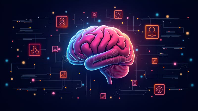 Human Brain, Photo Illustration Image Picture Stock Illustration ...