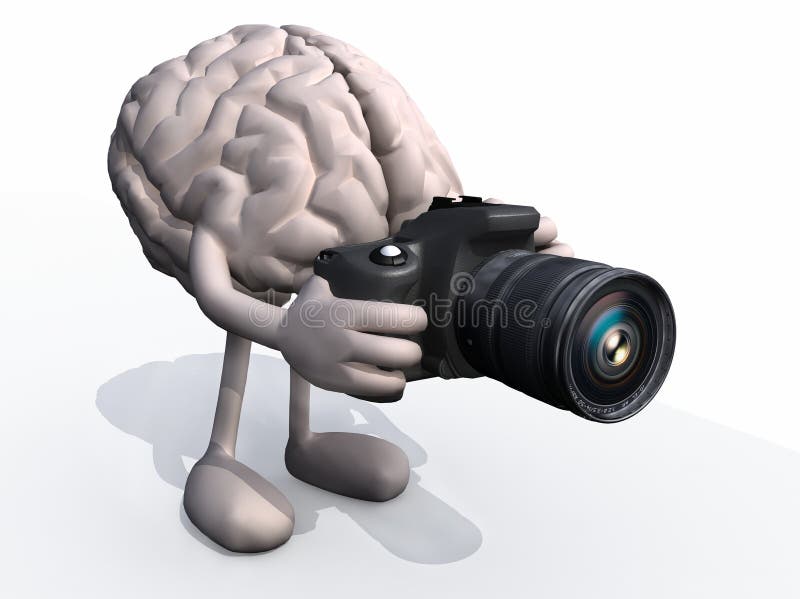 Human brain photographer stock illustration. Illustration of mind ...