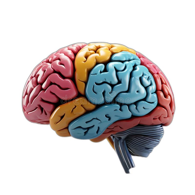 Human brain picture stock illustration. Illustration of sticker - 350697390