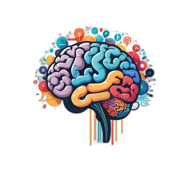 Human brain picture stock illustration. Illustration of idea - 350697399