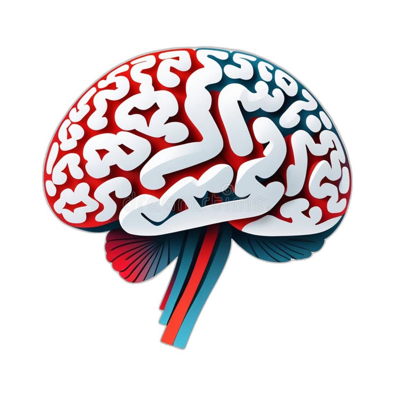 Human brain picture stock image. Illustration of symbol - 350697421