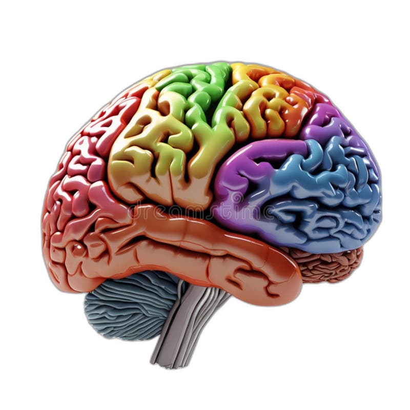 Human brain picture stock illustration. Illustration of sticker - 350697457