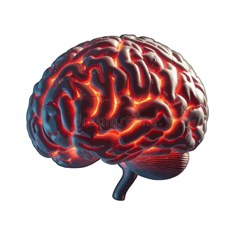 Human brain picture stock illustration. Illustration of design - 351174433