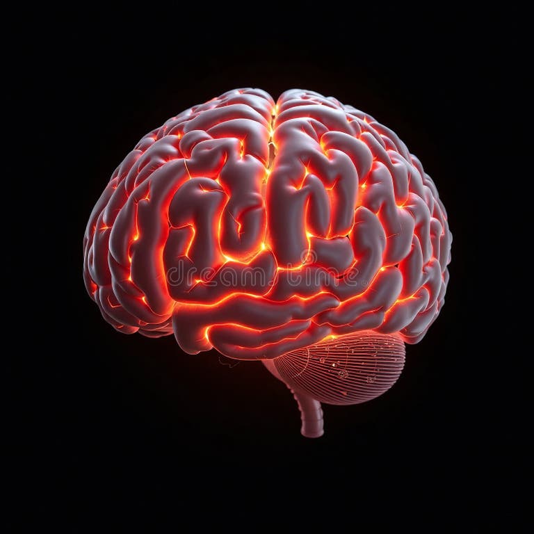 Human brain picture stock illustration. Illustration of sticker - 351174506