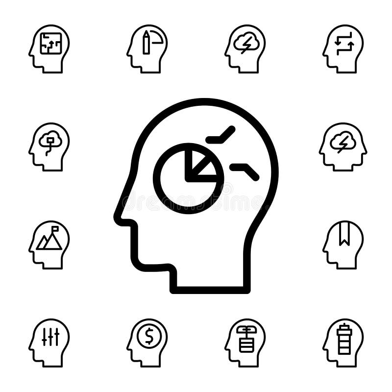 Mind planning icon stock vector. Illustration of designed - 214657822