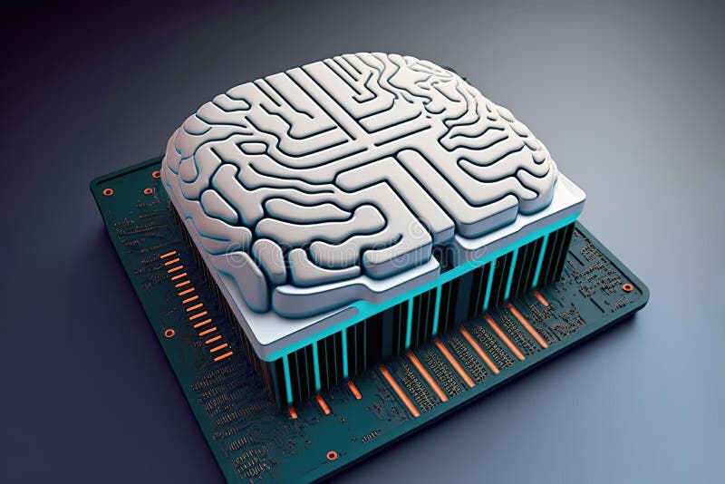 Human Brain on a Printed Circuit Board - Generative AI Stock ... Human Brain on a Printed Circuit Board - Generative AI Stock ...