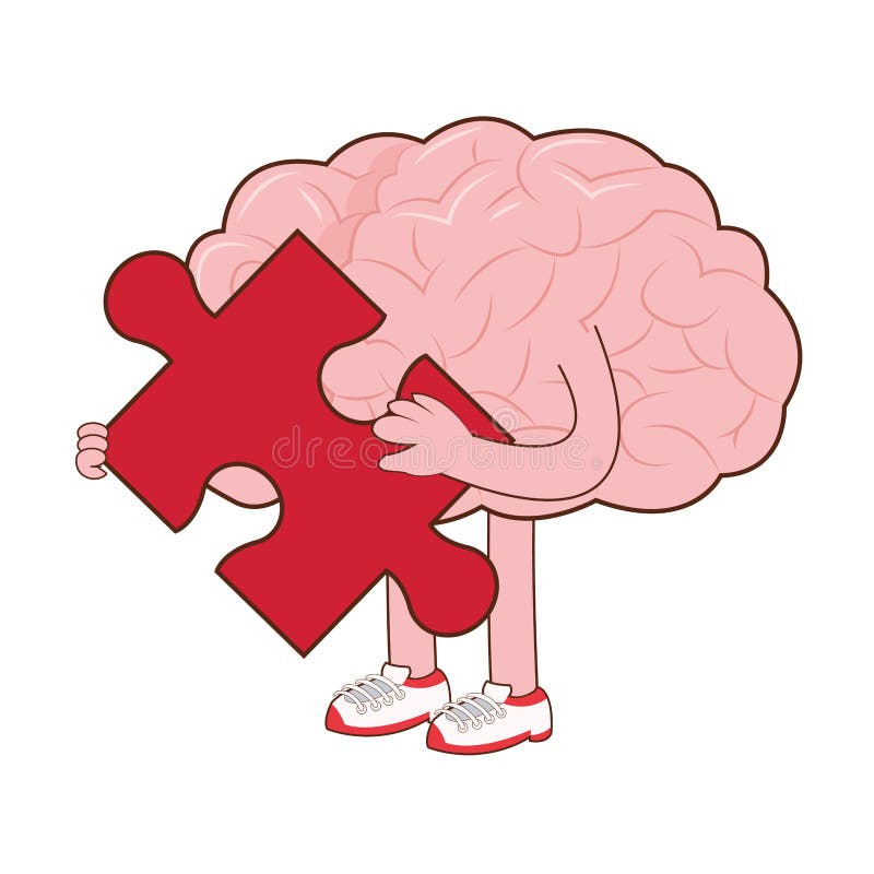 Half Brain Puzzle Stock Illustrations – 182 Half Brain Puzzle Stock ...