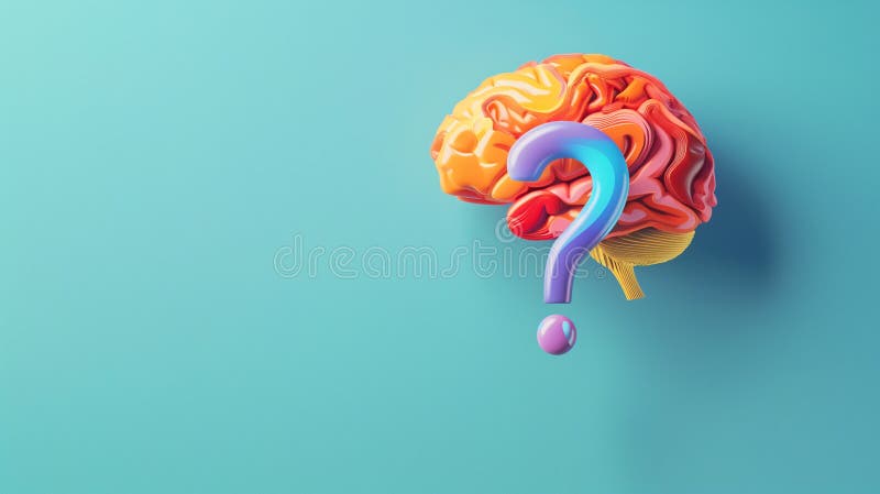 Human Brain with a Question Mark, Education and Business Concept ...