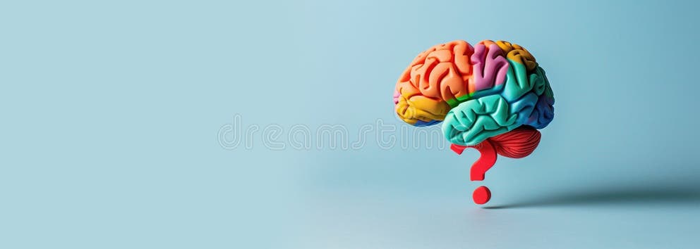 Human Brain with a Question Mark, Thought, Curiosity and Knowledge ...