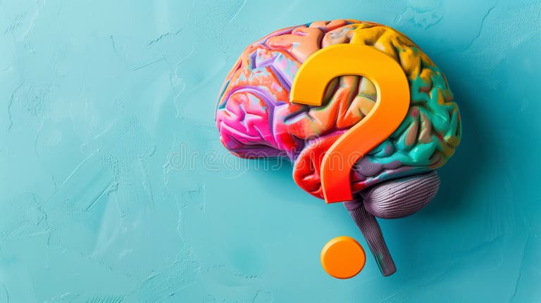 Human Brain with a Question Mark, Thought, Curiosity and Knowledge ...