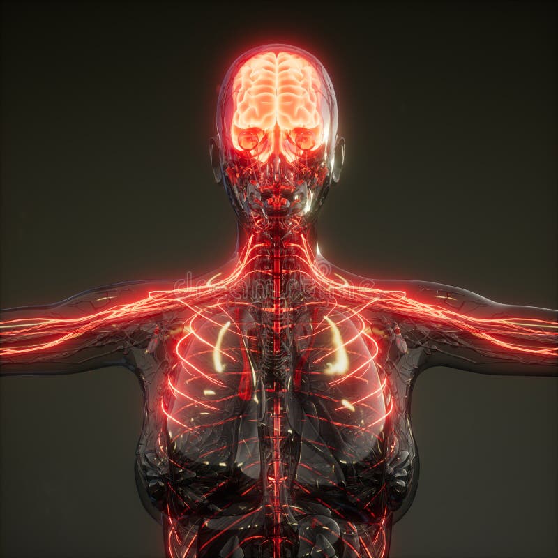 Human Brain Radiology Exam stock illustration. Illustration of data ...