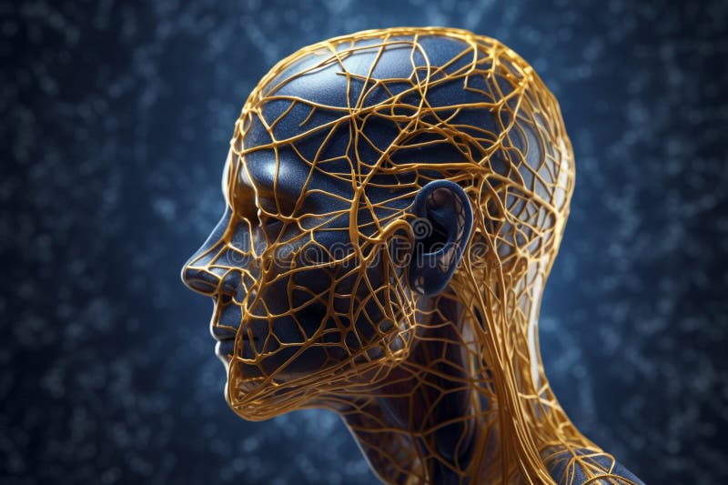 Human Brain in X Ray Style with Generative AI Stock Illustration ...