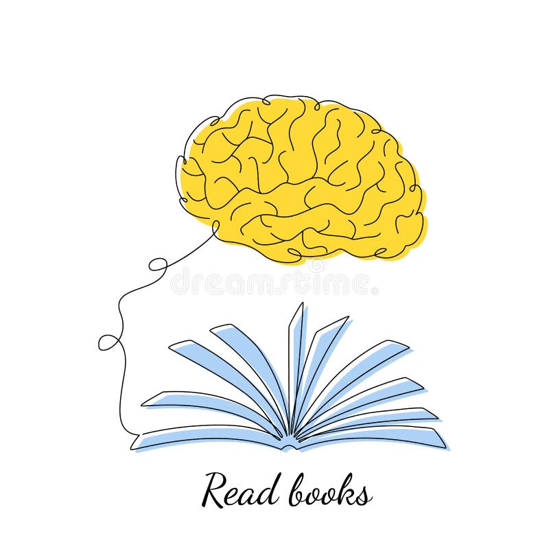 The Human Brain Receives Knowledge and Information through a Book Stock ...