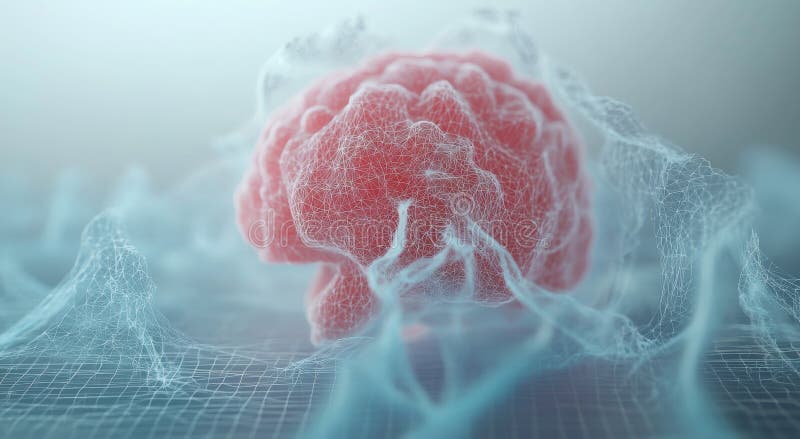 The Human Brain is Represented by a Digital 3D Projection Rendering ...