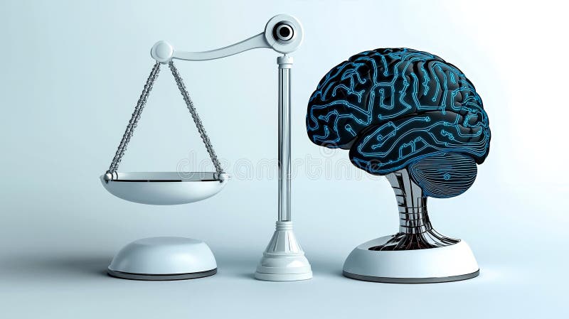 A Human Brain on a Scale with a Camera Attached To it Stock ...