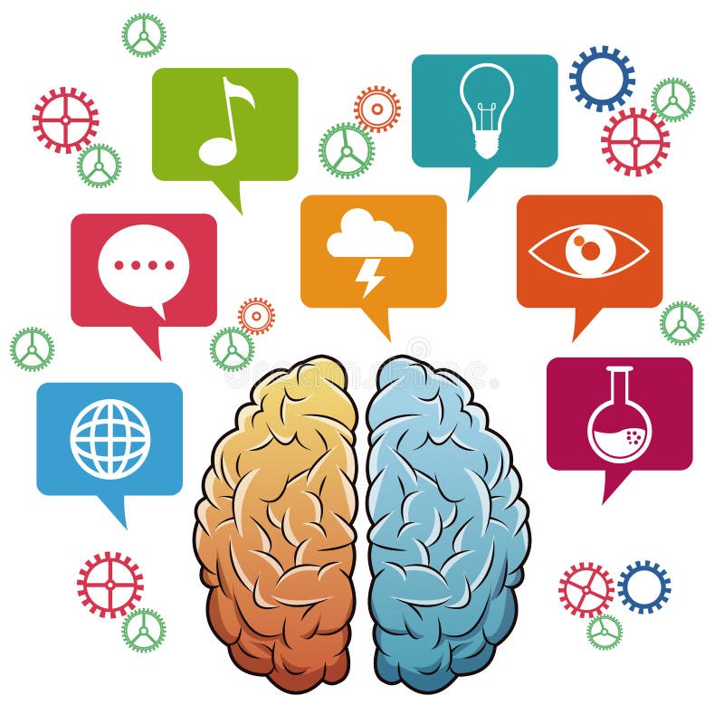 Human Brain Science Inspiration Stock Illustration - Illustration of ...