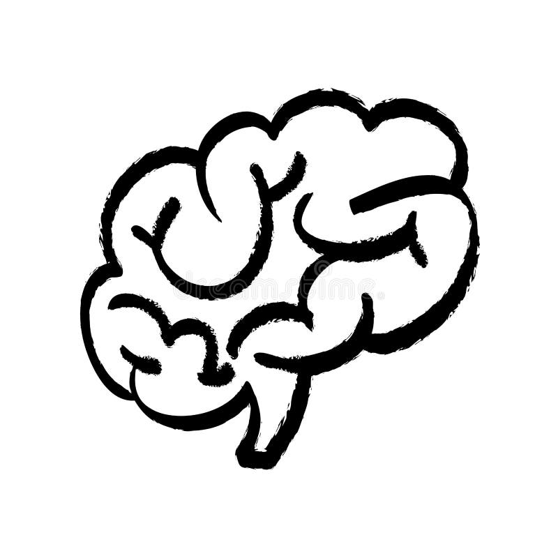 Human brain scribble stock image. Image of scribble, genius - 82549187