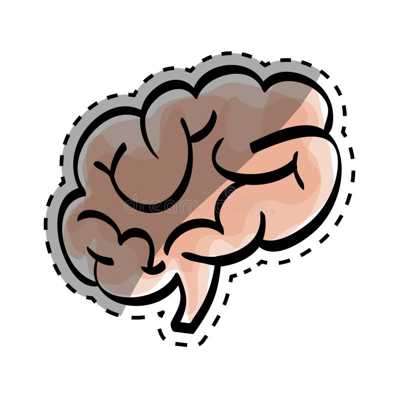 Human brain scribble stock image. Image of creativity - 82558401