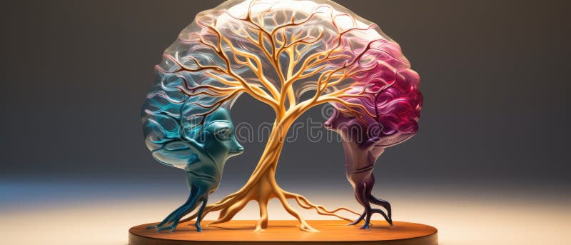 Human brain in the shape stock illustration. Illustration of model ...