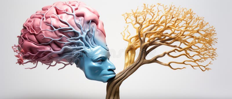 Human brain in the shape stock illustration. Illustration of intellect ...
