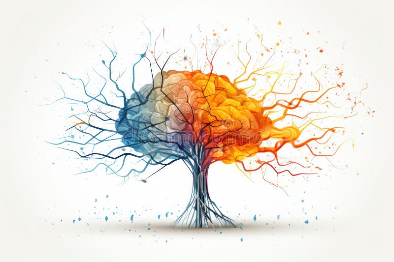 The Human Brain is in the Shape of a Tree, Neural Connections. Creative ...