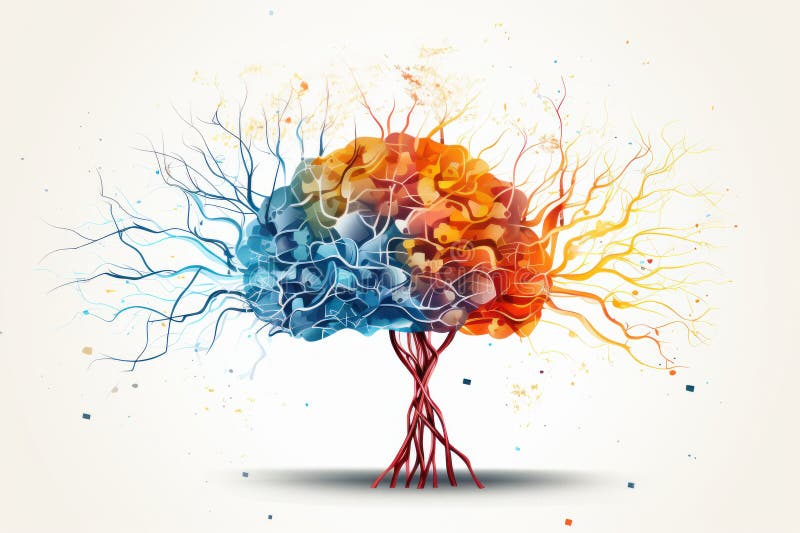 The Human Brain is in the Shape of a Tree, Neural Connections. Creative ...