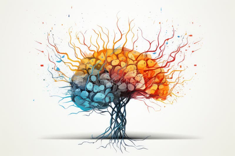 The Human Brain is in the Shape of a Tree, Neural Connections. Creative ...