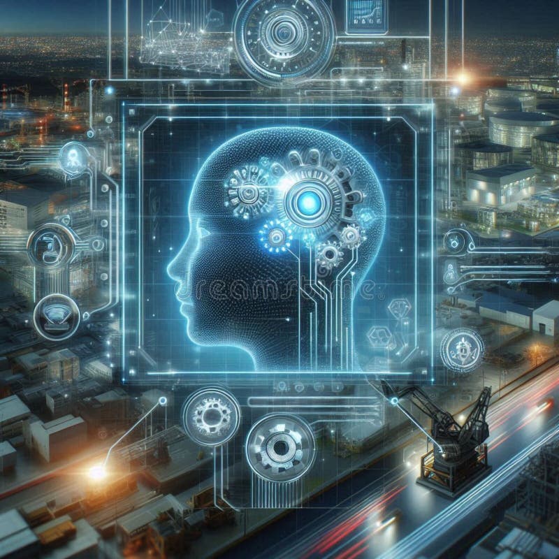 The Human Brain Shows Intelligent Thinking Processing Stock ...