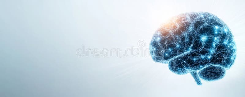 Human Brain Silhouette Made of Interconnected Nodes Symbolizes the ...