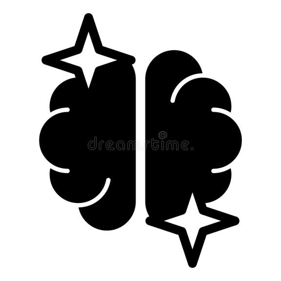 Human Brain Solid Icon, Knowledge Mind Concept. Vector Graphics Stock ...
