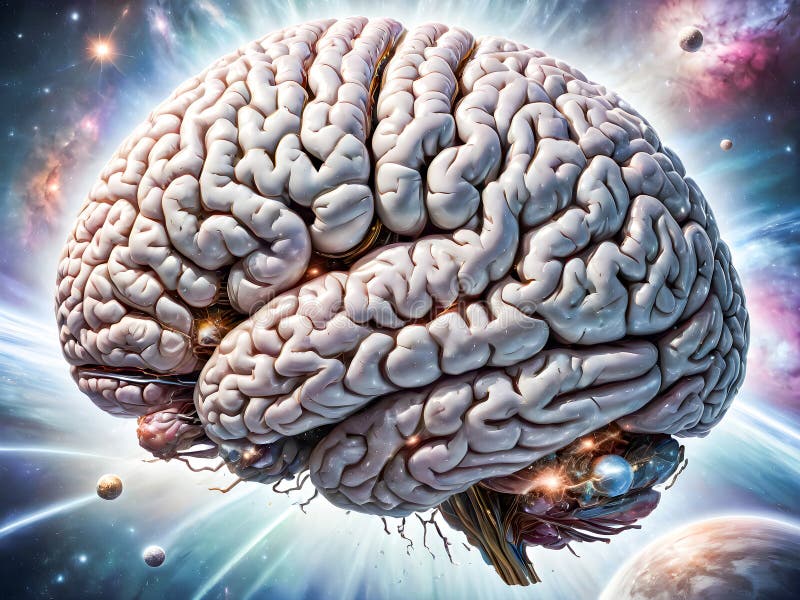 Human Brain with Neurons and Nervous System. Stock Illustration ...