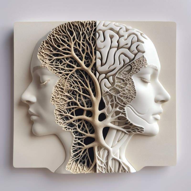 Human Brain and Telepathy Communication Concept Stock Illustration ...