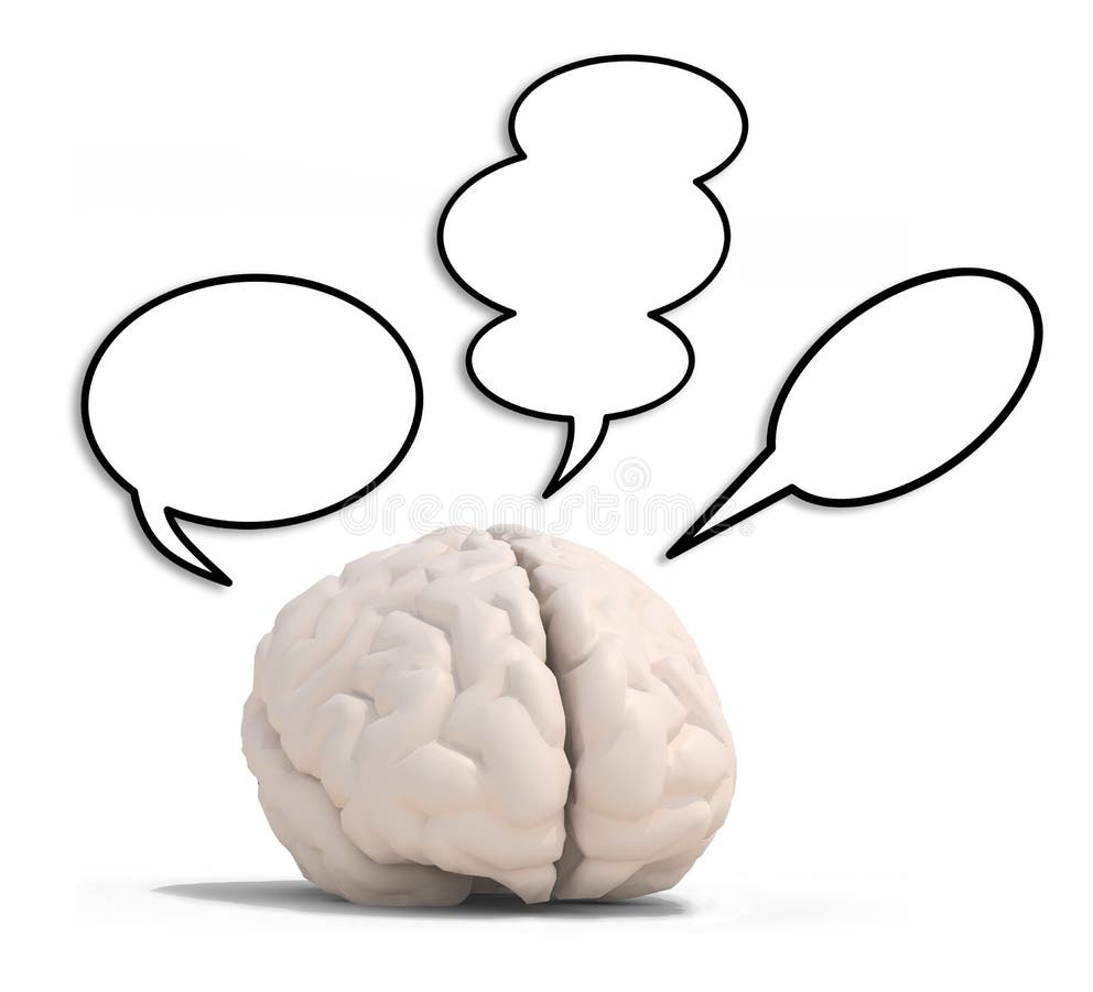 Human Brain Three Speech Ballons Stock Illustrations – 1 Human Brain ...