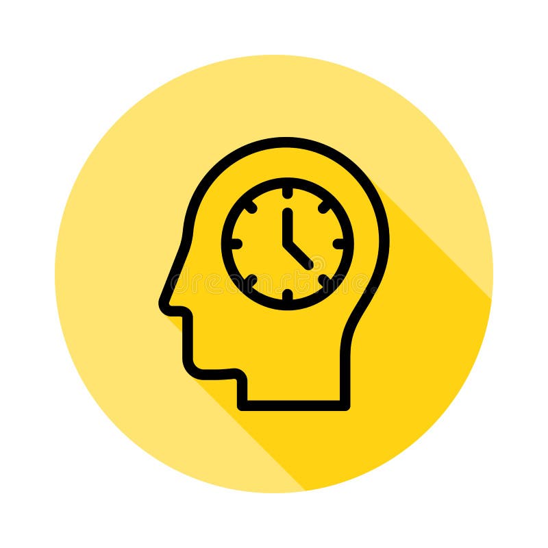 Human, Brain, Coding Icon Long Shadow Stock Illustration - Illustration ...