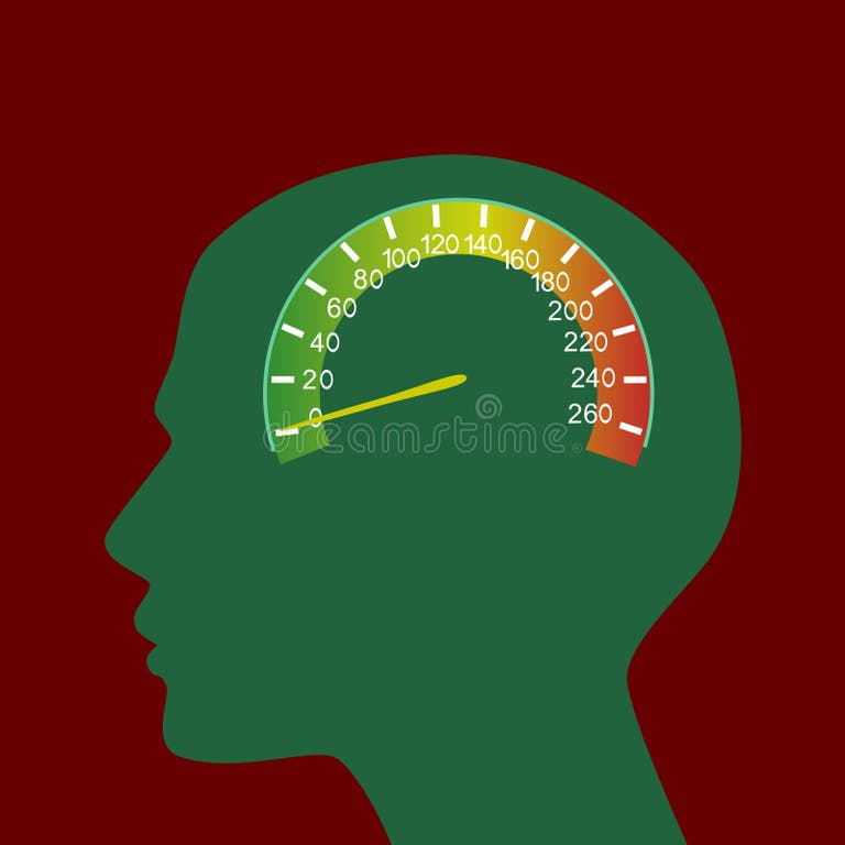 Speedometer brain stock vector. Illustration of creativity - 30223831
