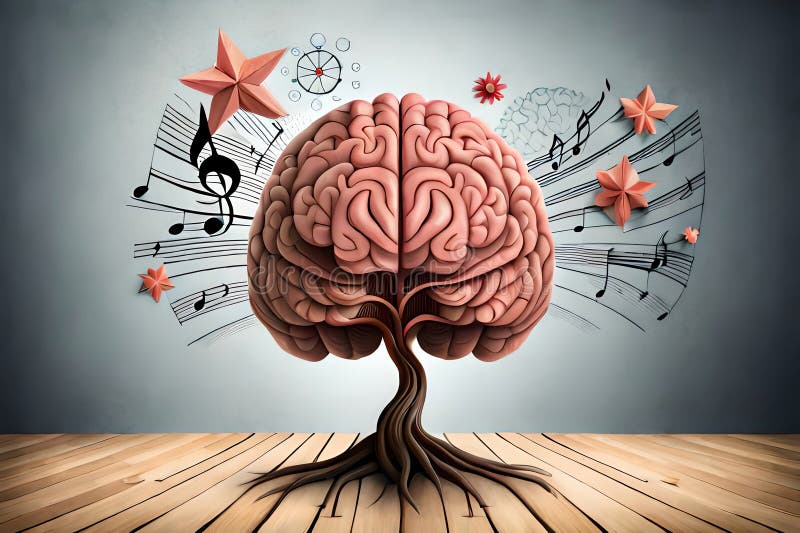 Brain Music Notes Stock Illustrations – 157 Brain Music Notes Stock ...