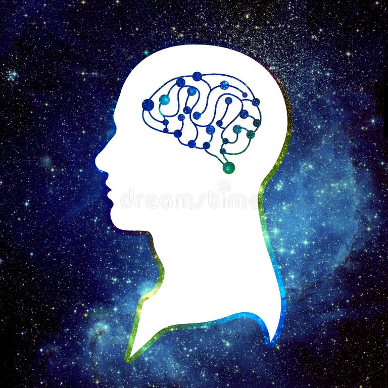 Human Brain and Universe stock photo. Image of people - 70988084
