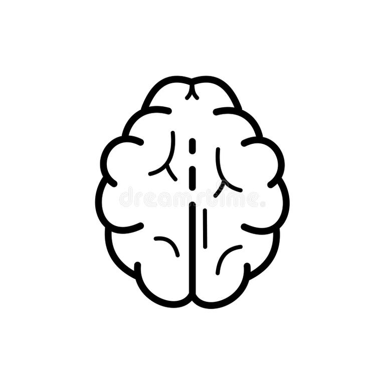 Human brain - vector icon stock vector. Illustration of mind - 355963924