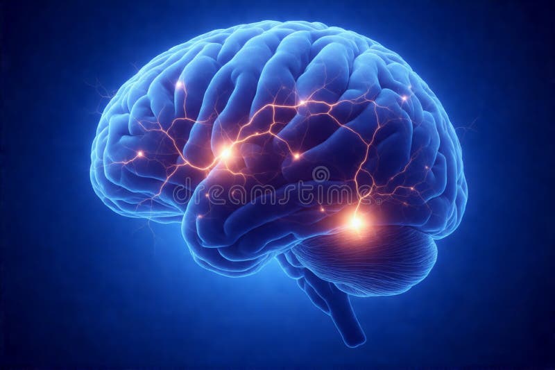 Human Brain Wisdom Concept stock illustration. Illustration of brain ...