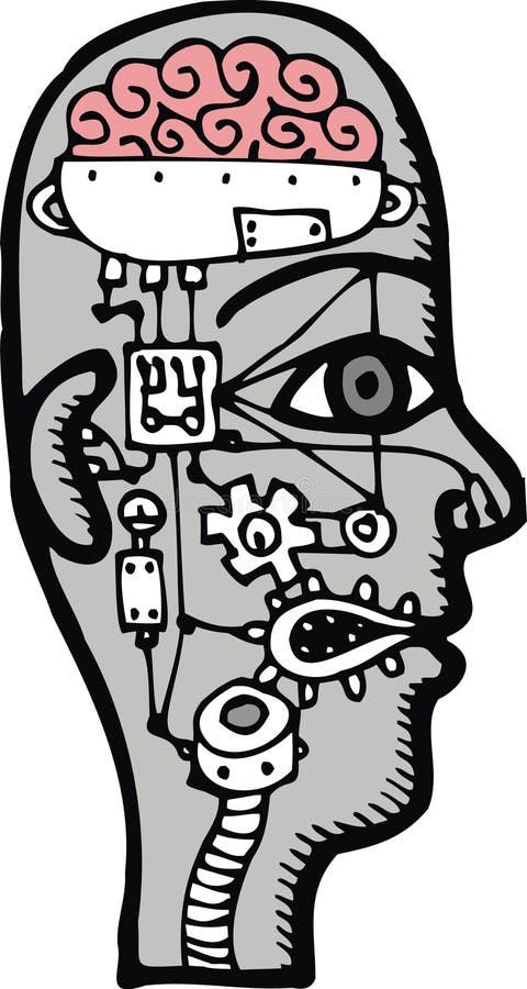 Brain Work Black Vector Concept Icon. Brain Work Flat Illustration ...