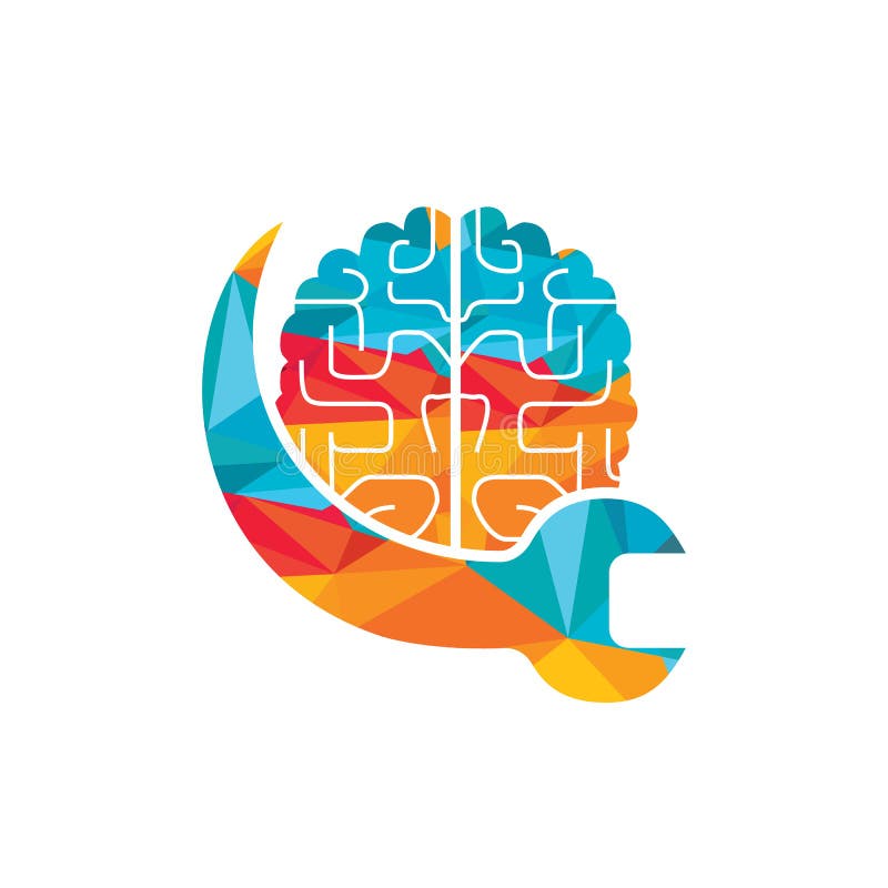 Brain Repair Vector Logo Design. Brain and Wrench Icon Logo Design ...