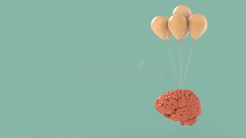 Human Brain Concept Idea 3d Image Stock Illustration - Illustration of ...