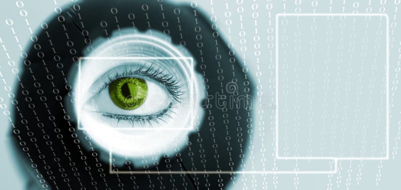 The Scanning System of the Retina, Biometric Security Devices Stock ...