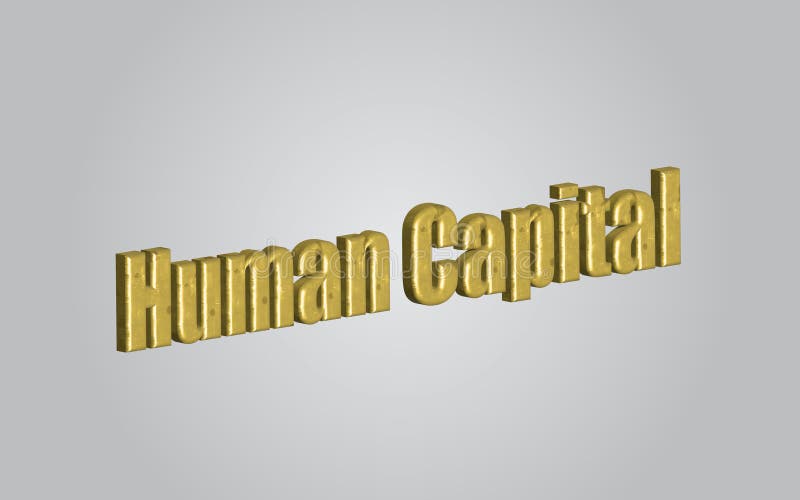 Unique Vector Text Illustration Human Capital_3D Gold Stock Vector ...